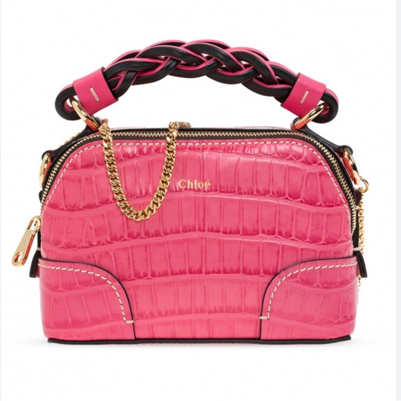 Chloe | Bags | Chloe Daria Mini Crocenbossed Chain Crossbody Bag | Poshmark